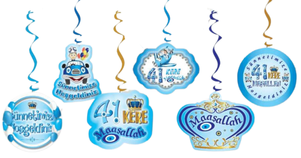 Sünnet 6'lı Tavan Süs - - toptansus.com