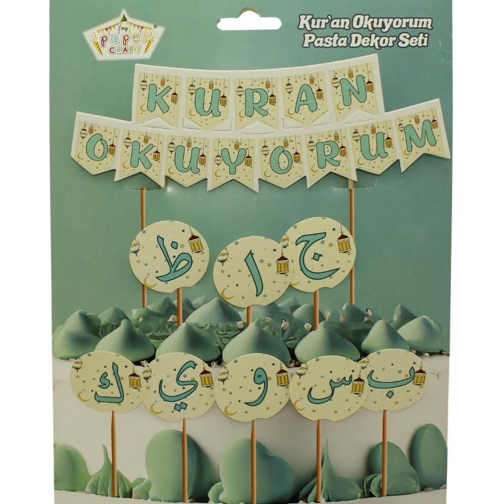 Toptan Kuran Okuyorum Pasta Dekor Seti - toptansus.com