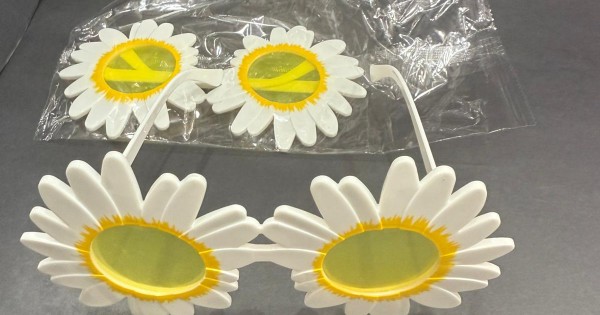 Toptan Papatya Gözlük 3'lü Set | Karışık Renk Parti Gözlüğü - toptansus.com