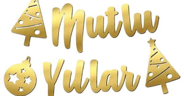 Mutlu Yıllar Kaligrafi Banner - - toptansus.com